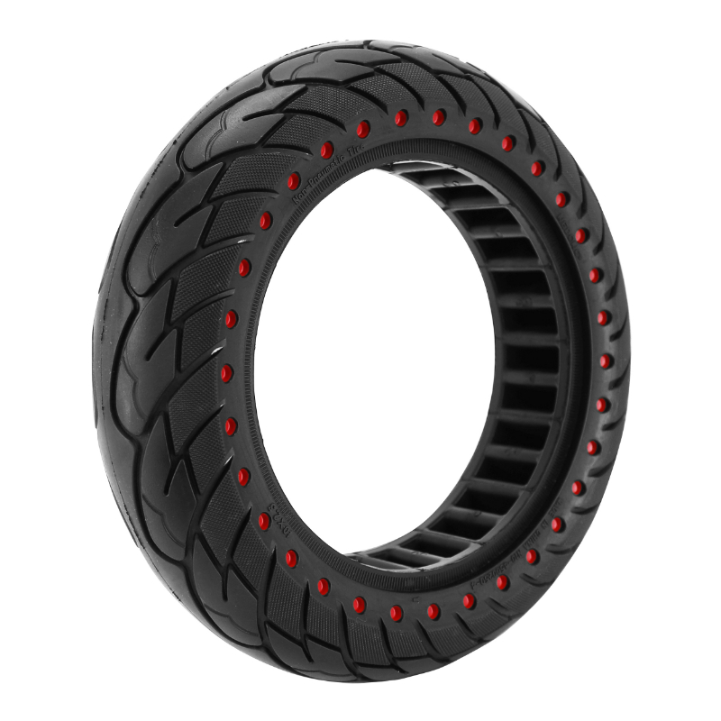 P2R Pneu trottinette 10 x 2.50 noir point rouge - pneu plein (ninebot ...