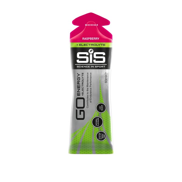 Sis Gel go energy + electrolyt framboise gel 60ml | 2.99 € - Culture Vélo