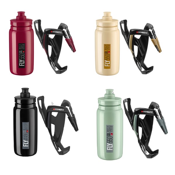 Elite Porte bidon custom race+ bidons fly 550ml assortiment | 21.99 ...