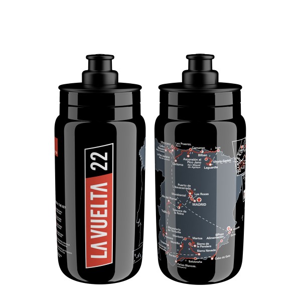 Elite Bidon fly teams 2022 vuelta black map 550ml | 7.29 € - Culture Vélo