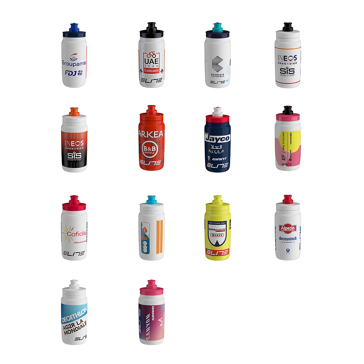 Elite Bidons fly teams 2024 teams assorted 550ml | 7.69 € - Culture Vélo