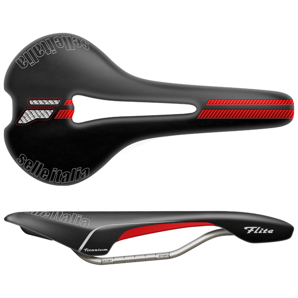 Selle italia Selle flite flow l2 ti 316 rouge | 139.95 € - Culture Vélo